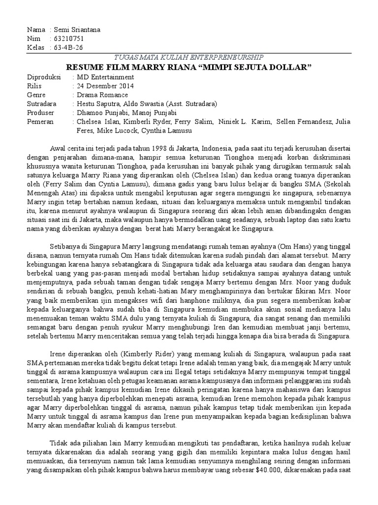 Semi S Resume Merry Riana | PDF