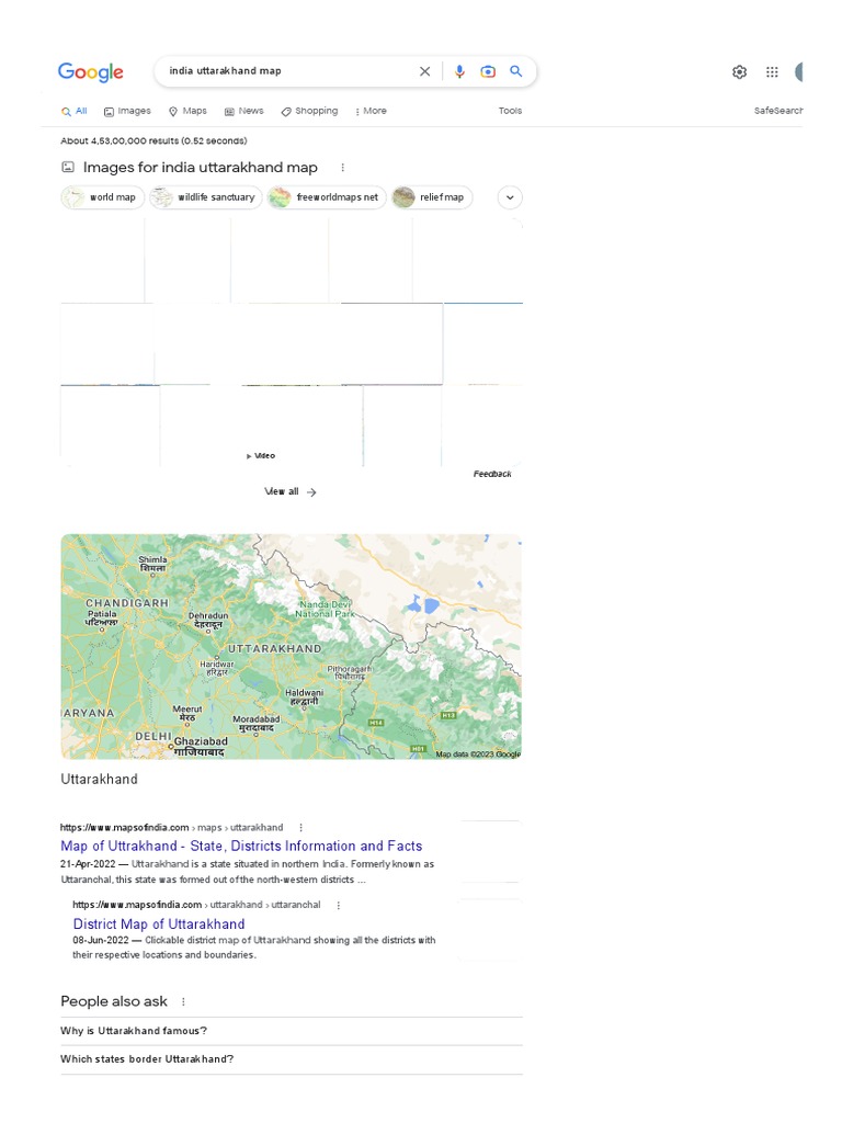 Images For India U Arakhand Map | PDF