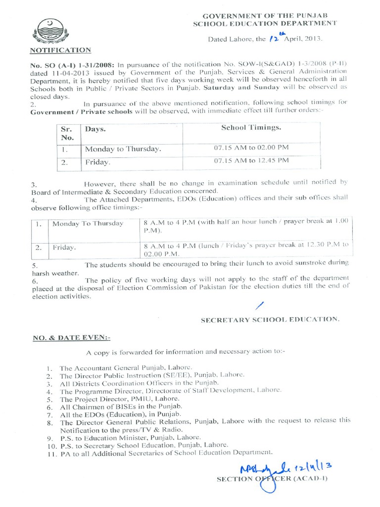 School Notifications | PDF