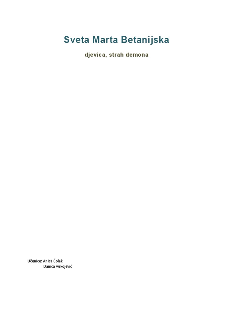 Sveta Marta | PDF