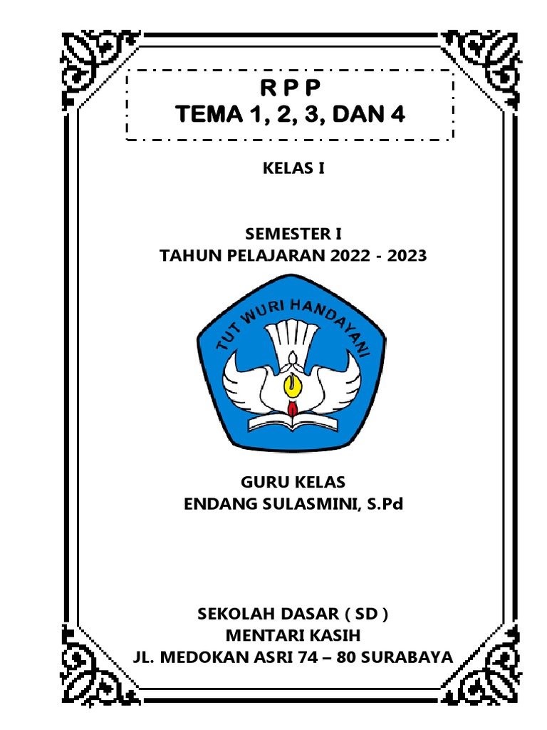 Cover Administrasi Kls. 1 Semester 1 Tapel 2022-2023 | PDF