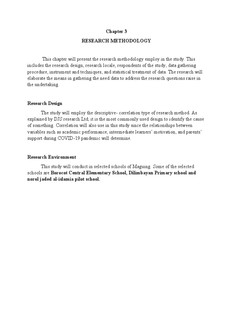 Chapter 3 | Download Free PDF | Questionnaire | Methodology