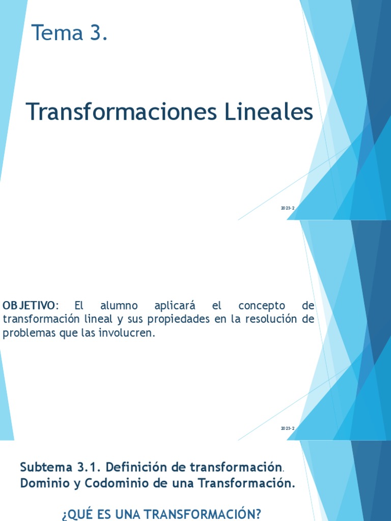 Transformaciones lineales y sus propiedades | PDF | Espacio vectorial | Mapa lineal