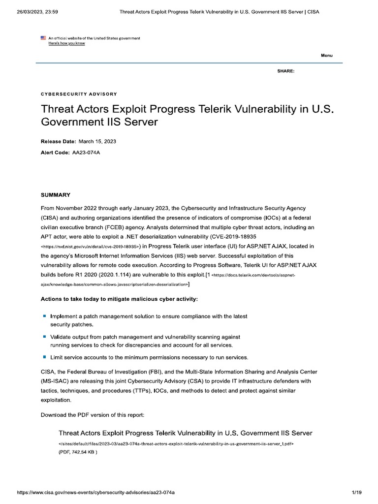 IIS Server Attack | PDF