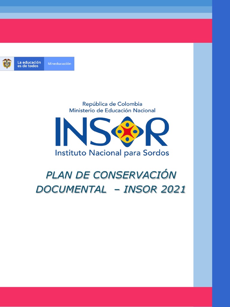 Publicable Plan de Conservacion Documental 2021 | PDF | Gestión de registros | Archivo de ...