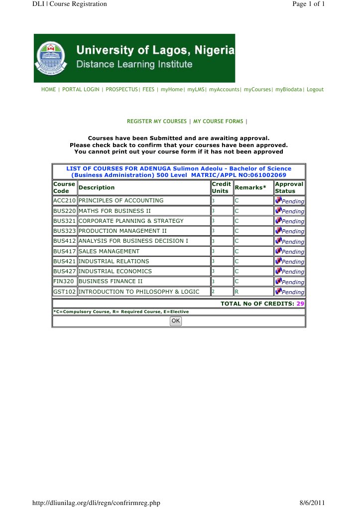 Dliunilag - Org Dli Regn Confrirmreg | PDF | Career & Growth | Business