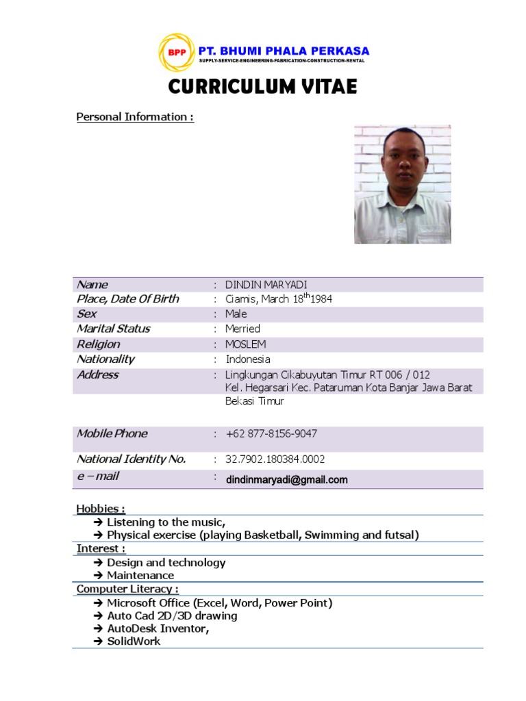 Curriculum Vitae: Personal Information | PDF
