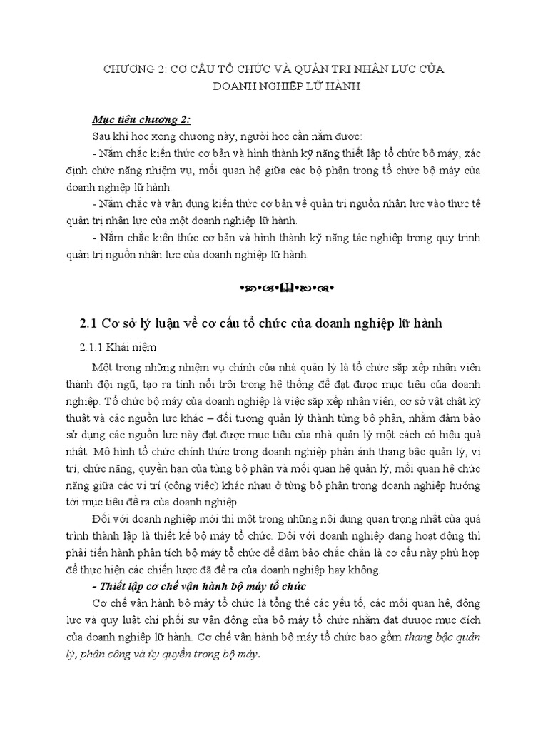 QTKDLH - Chương 2 - NNL | PDF