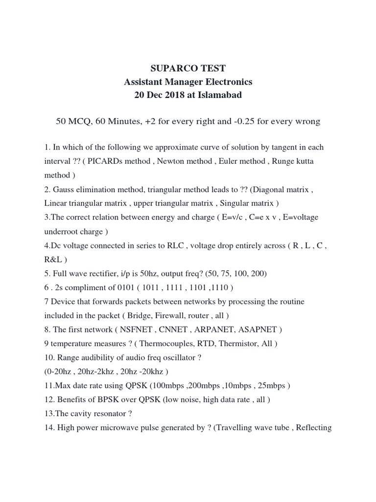 Suparco Am Electronics 20 Dec 2018 Islamabad | PDF | Rectifier ...