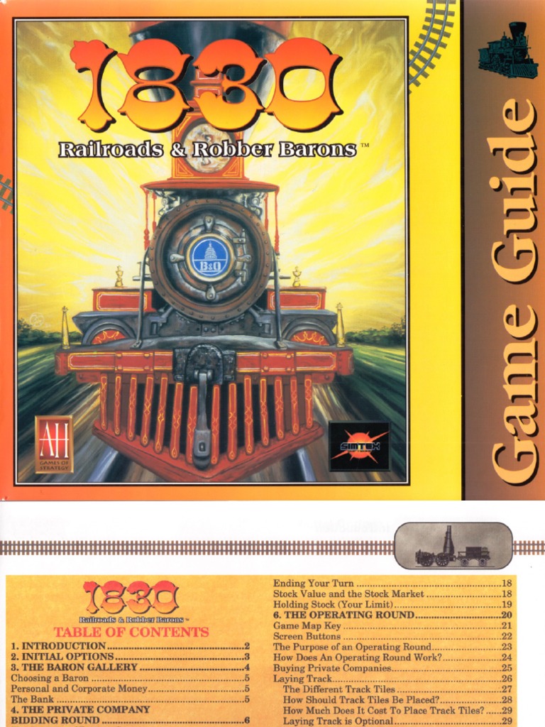 1830 Railroads & Robber Barons Game Guide | PDF