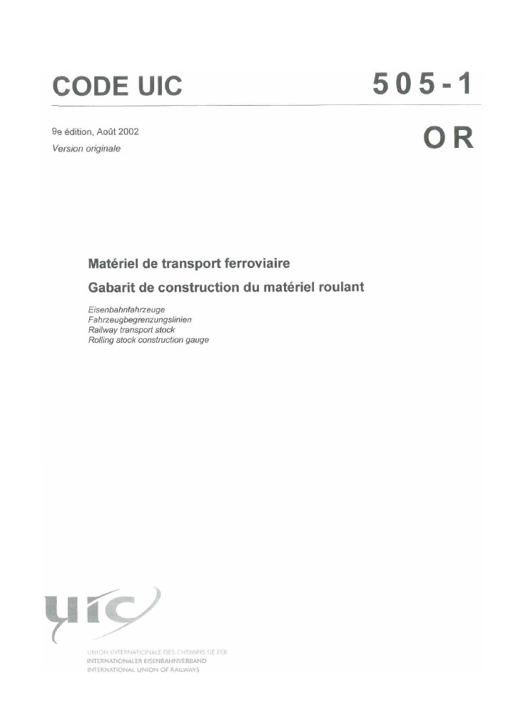 Codigo Uic 505francesa | PDF