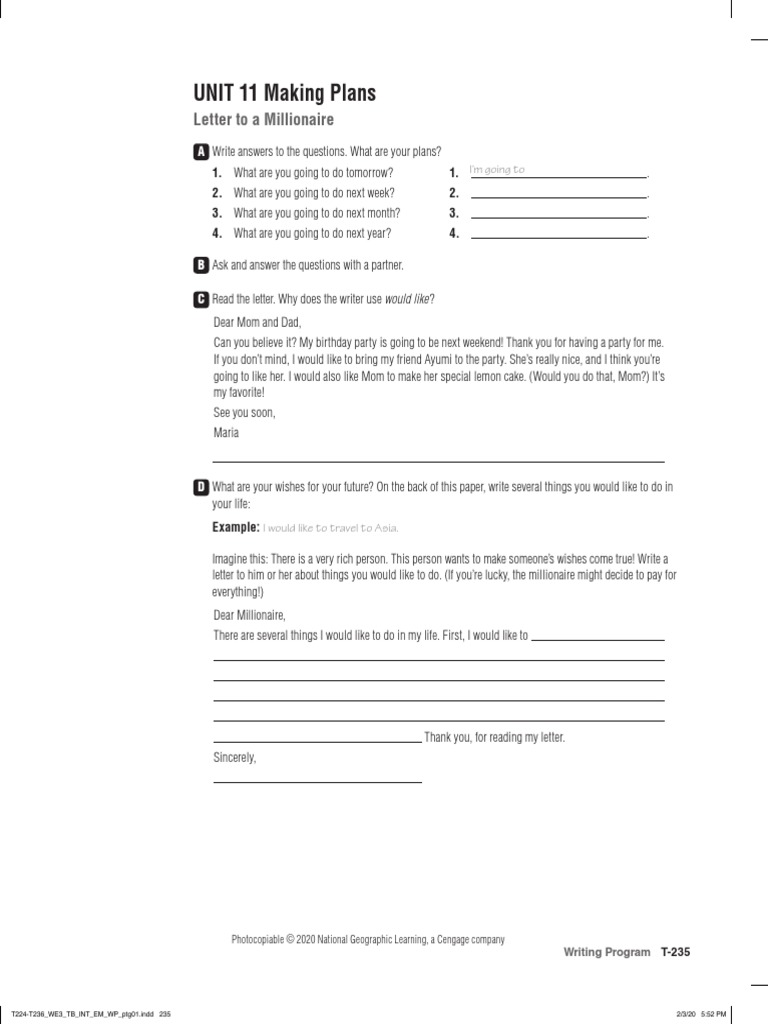 World English 3e Level Intro Writing Program Unit 11 | PDF