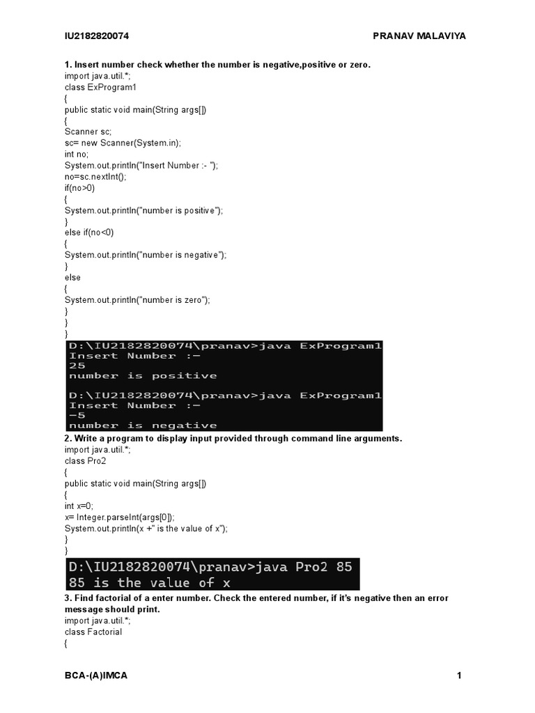 Pranav Malaviya Java Practical 74 Pdf Constructor Object Oriented Programming Programming