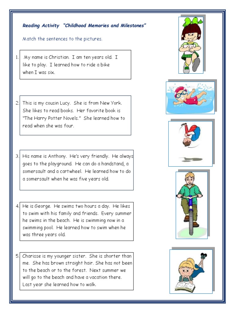 childhood memories and milestones | PDF