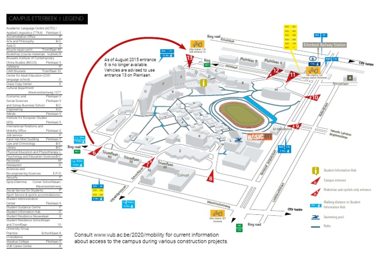 VUB Etterbeek Campus Access Map | PDF | Land Transport | Transport