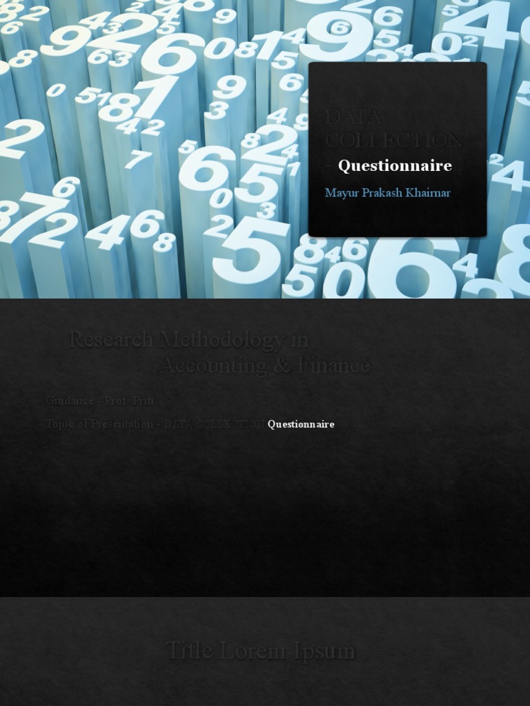 DATA COLLECTION - Questionnaire | PDF | Questionnaire | Expert DATA COLLECTION - Questionnaire | PDF | Questionnaire | Expert