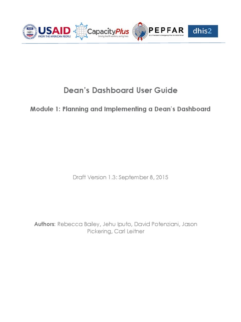 Module1 Deans Dashboard Users Manual | PDF | Cloud Computing | Performance Indicator