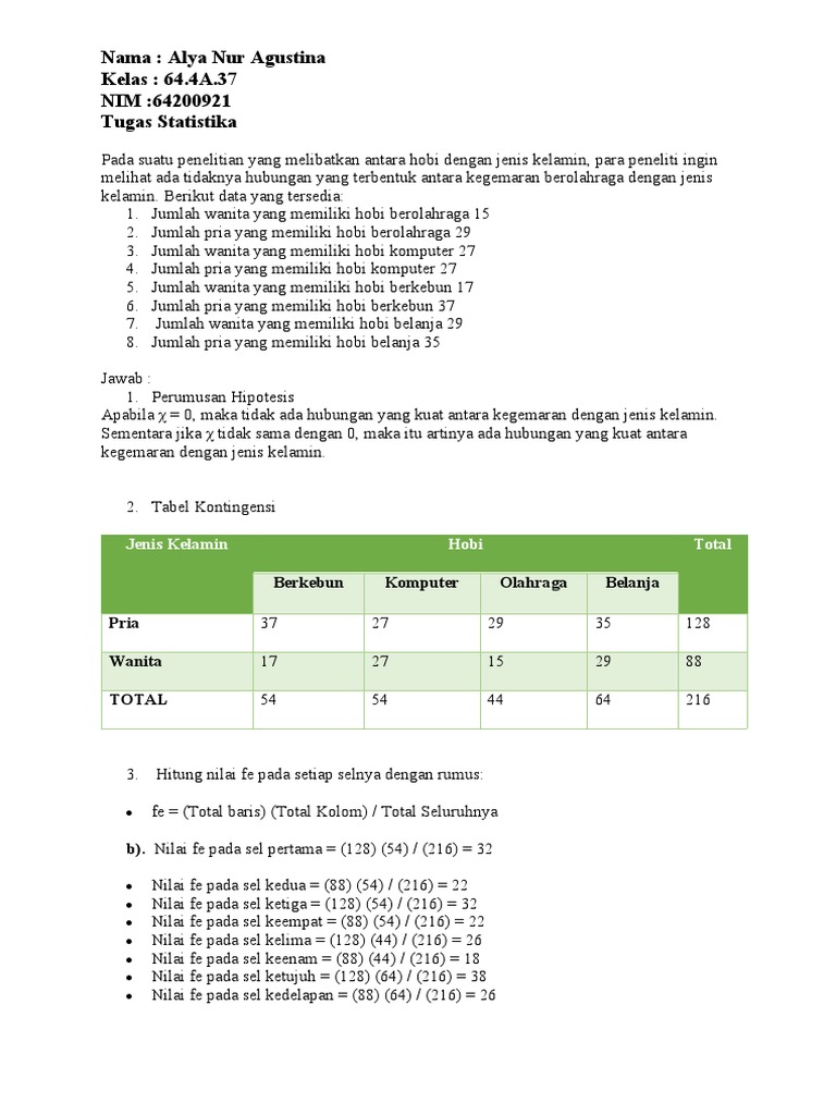 Tugas Statistika Pertemuan 12 Alya Nur | PDF | Metode & Bahan Ajar