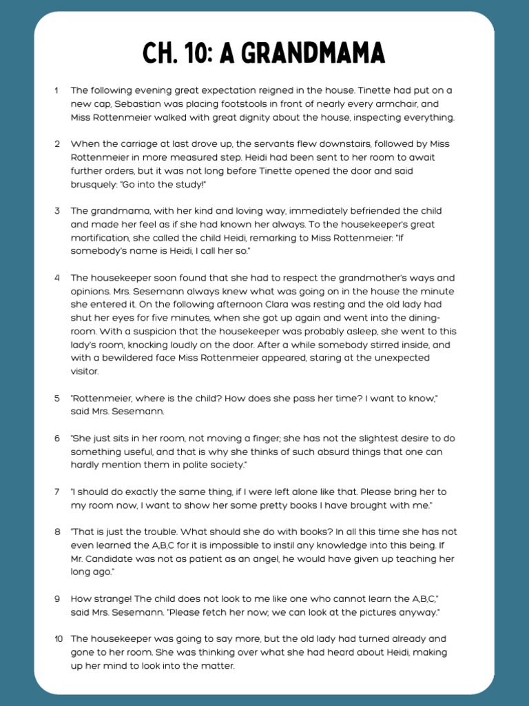 Reading Lesson Handout Pdf Heidi