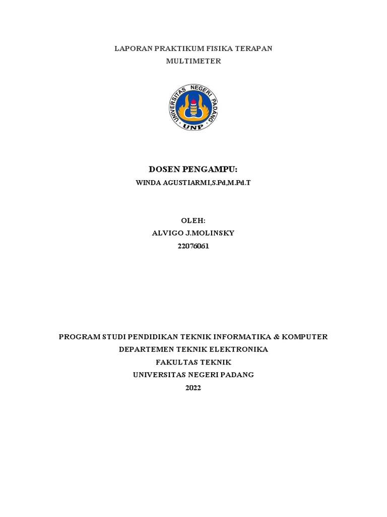 Laporan Praktikum Fisika Terapan 1 2 | PDF | Sains & Matematika