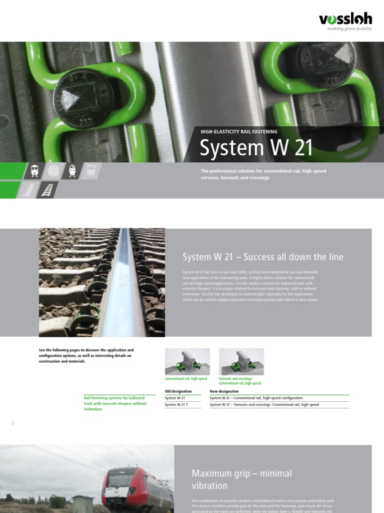 Vossloh System W 21 EN | PDF | Rail Transport | Bending