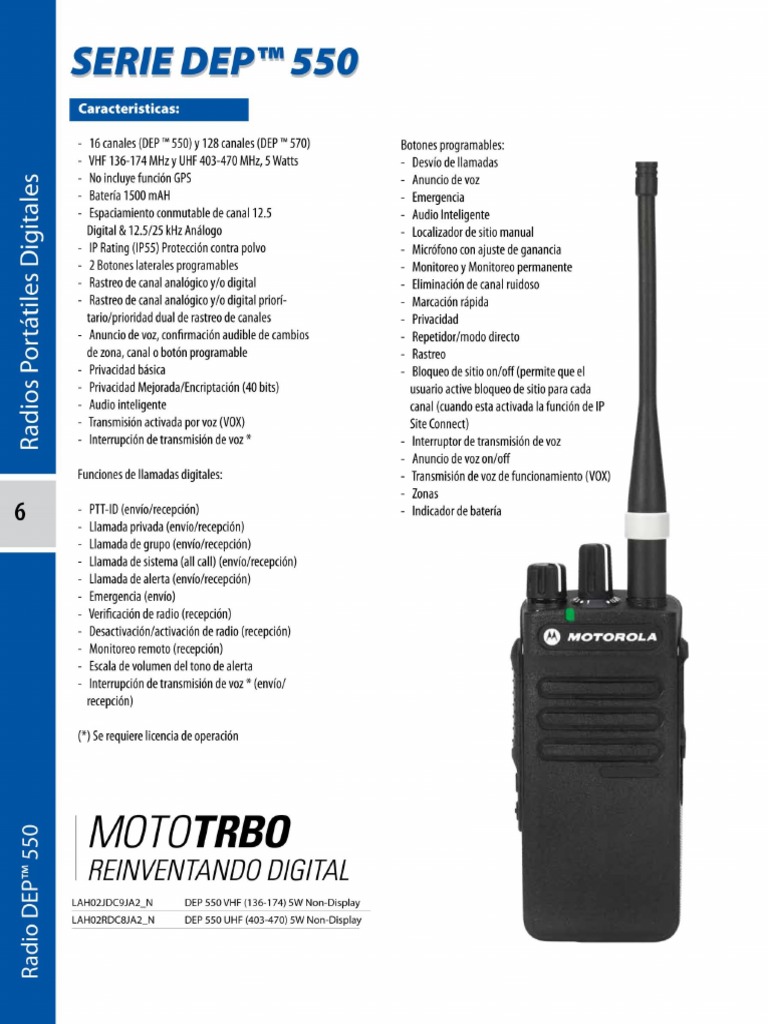 Ficha Tecnica Dep-550 | PDF