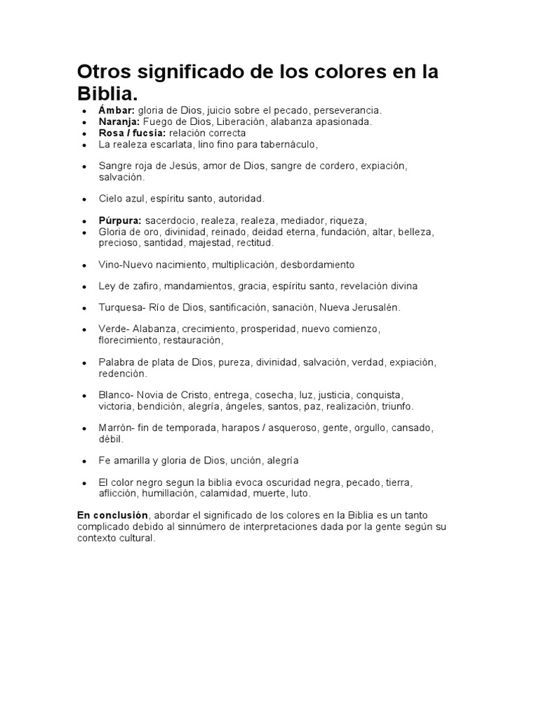 Colores en La Biblia | PDF