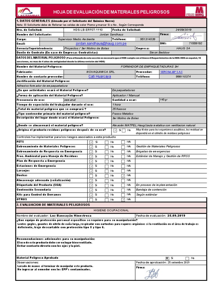 FORMADOR DE EMPAQUETADURAS 3H - HDS-LB-ERF07-1110-Aprobado | PDF | Agua ...