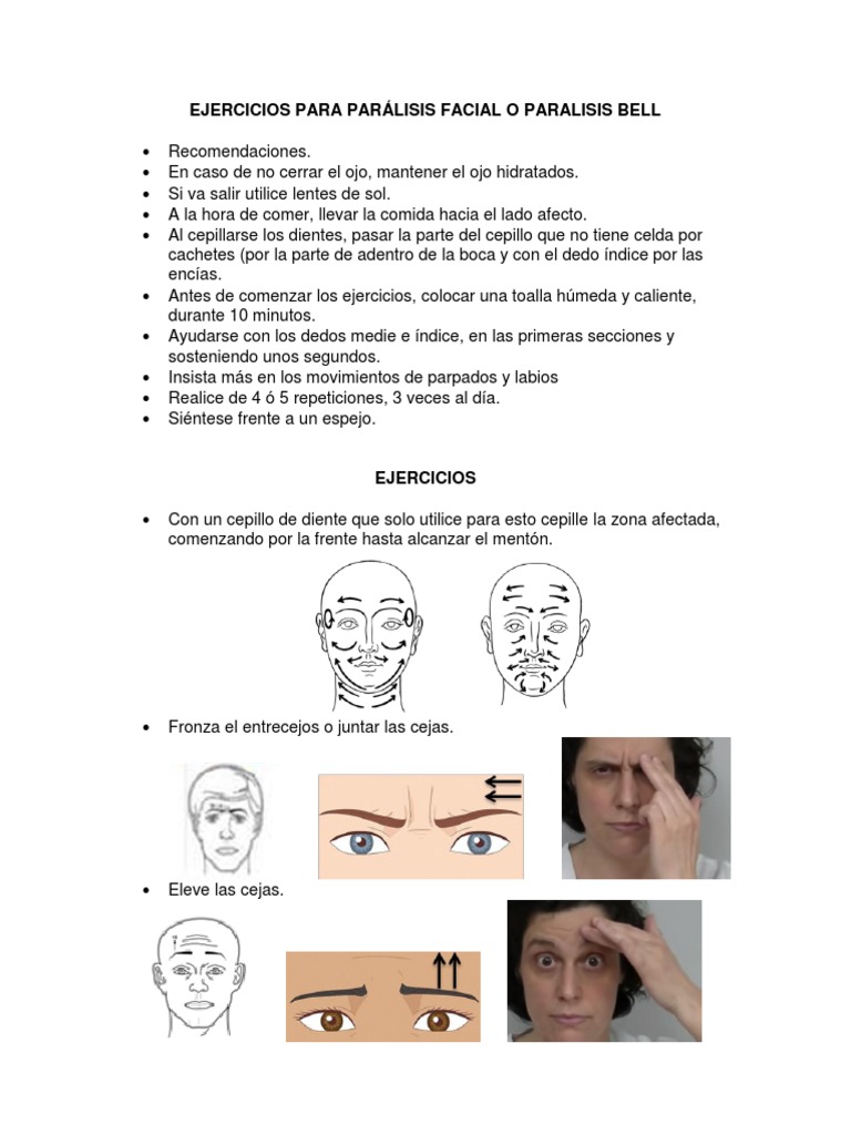 Ejercicios Parálisis Facial Rehabilitación Pdf