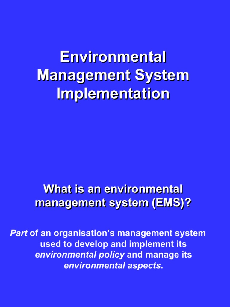 Unit 5 - Environment Management System | PDF