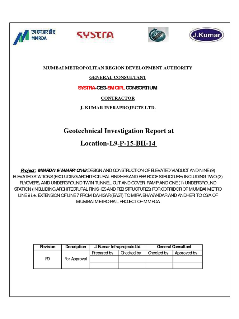Geotechnical Investigation Report at Location-: L9-P-15-BH-14 | PDF ...
