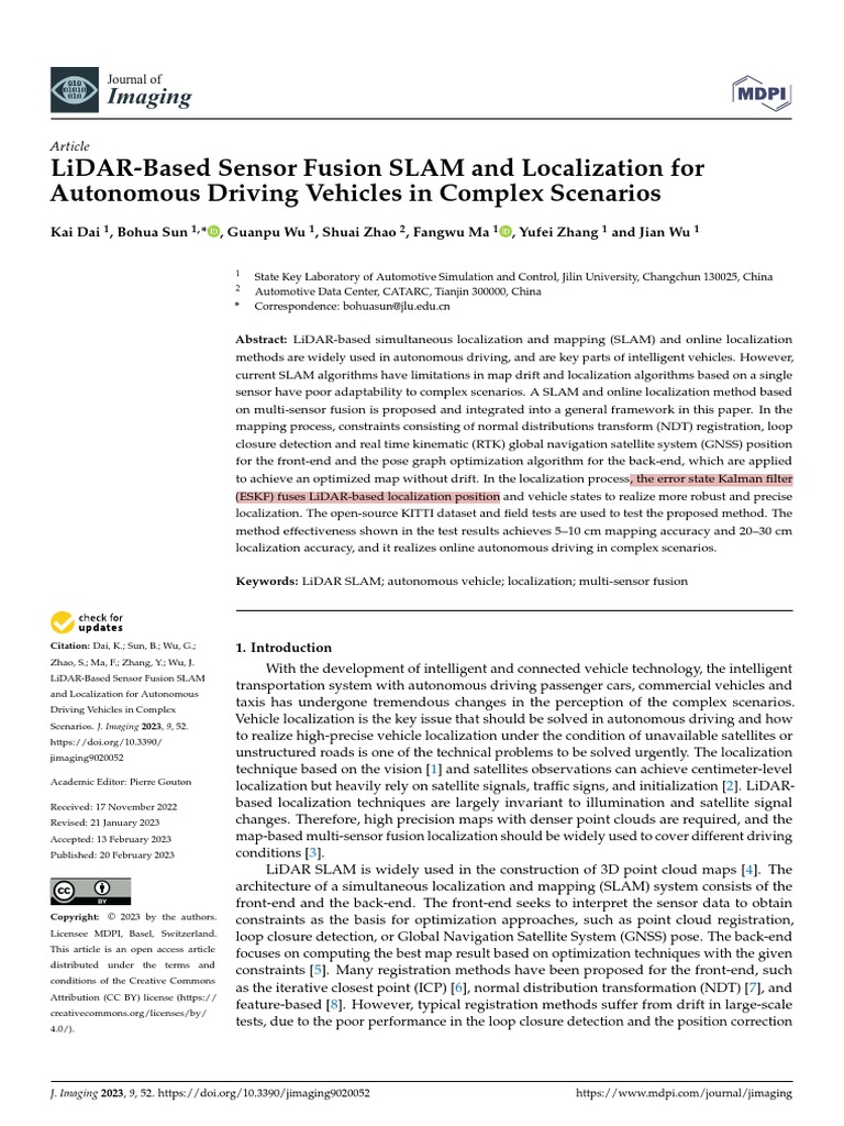 LiDAR-Based_Sensor_Fusion_SLAM_and_Localization_fo | PDF | Inertial Navigation System | Lidar