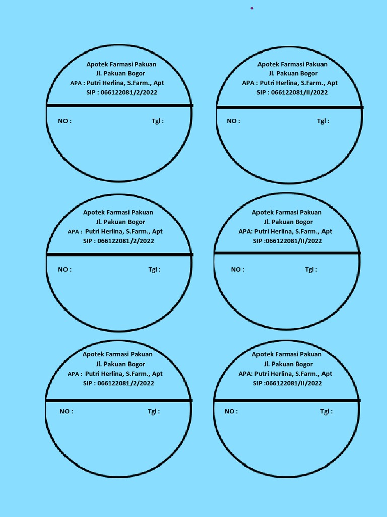 Etiket Bedak Aya Biru-1 | PDF