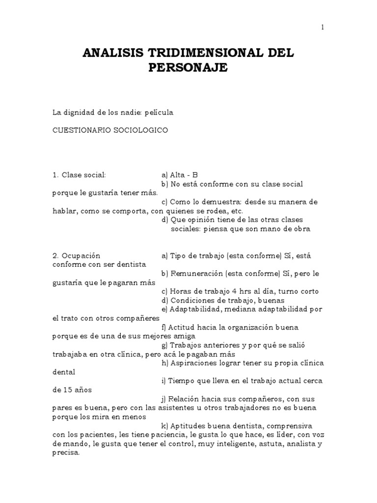 Analisis Tridimensional Del Personaje | PDF | Odontología