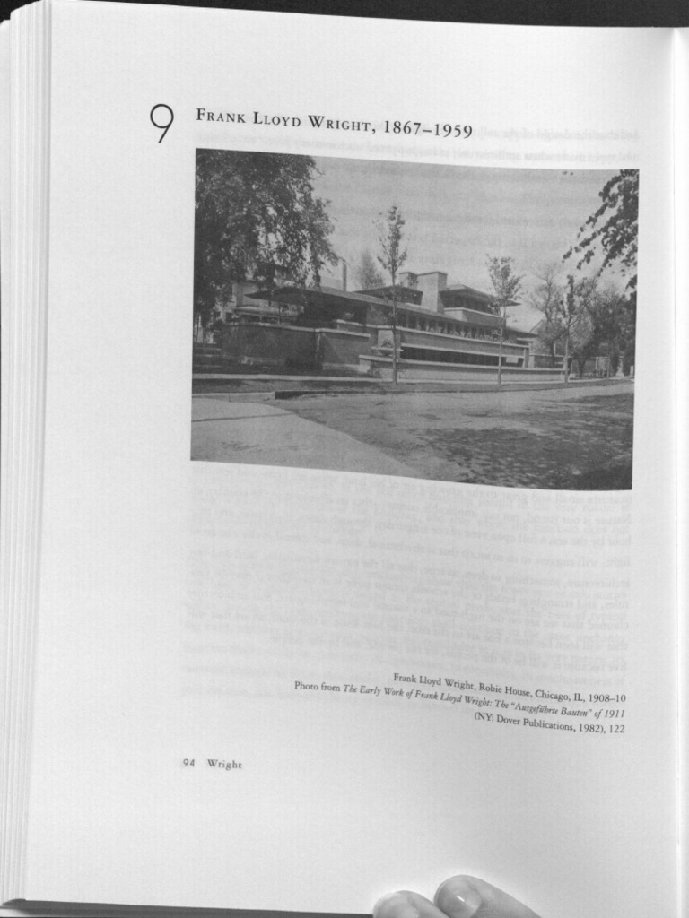 Frank Lloyd Wright,: Frank Lloyd Wrighr, Robie House, Chicago, Il, 1908 ...