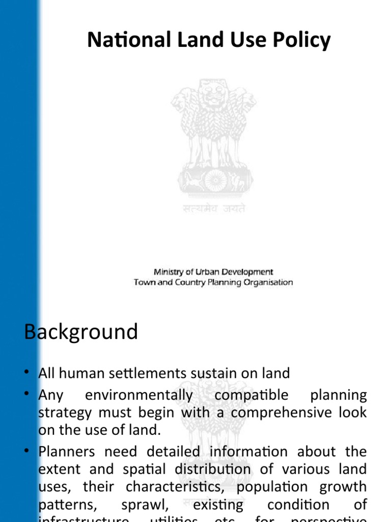National Land Use Policy Overview | PDF | Urbanization | Urban Planning