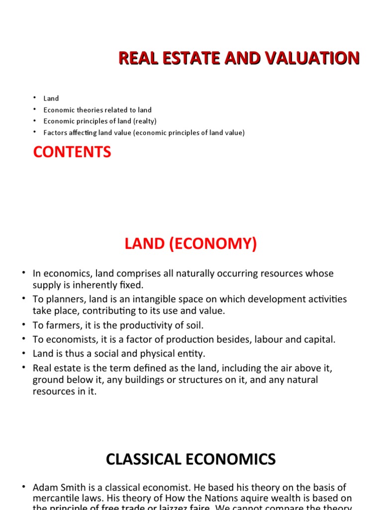 13 Economic Principles of Land | PDF | Economics | Value (Economics)
