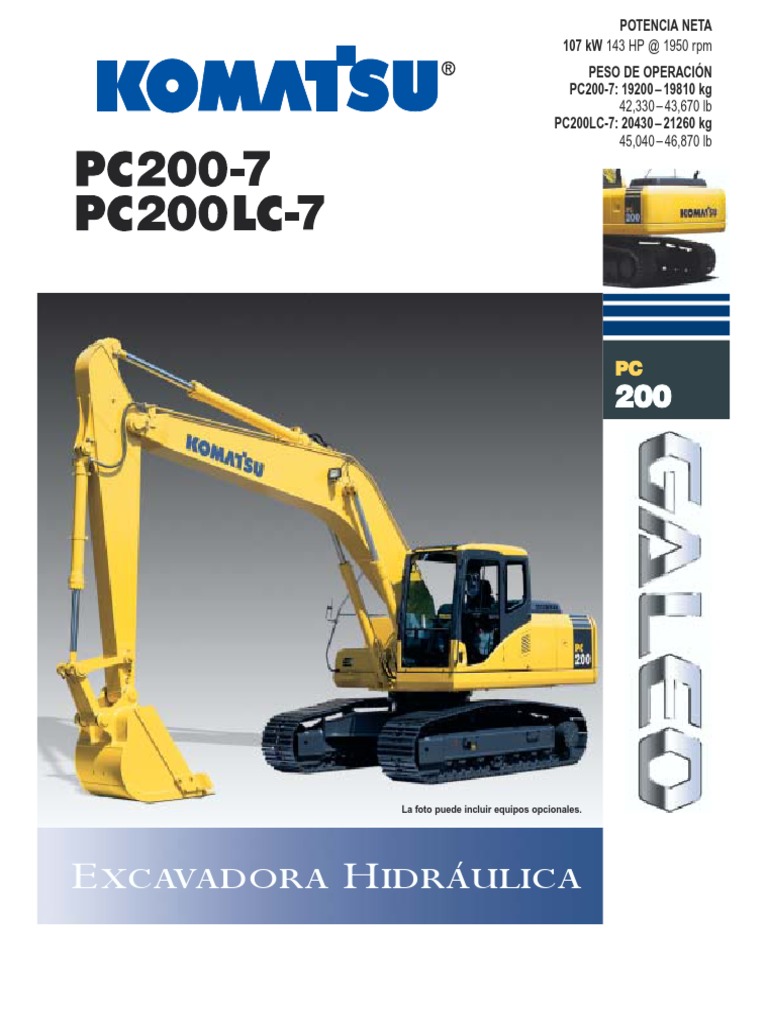 PC200 7 Español Komatsu | PDF | Pantalla de cristal líquido | Ingeniería de confiabilidad