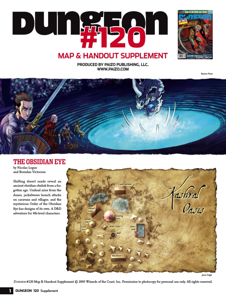 Dungeon # 120 Map & Handout Supplement | PDF | Dungeons & Dragons ...