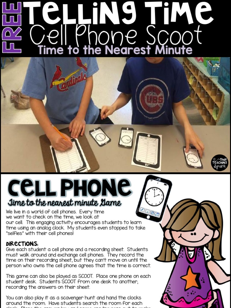 Cell Phone Scoot: Time To The Nearest Minute | PDF
