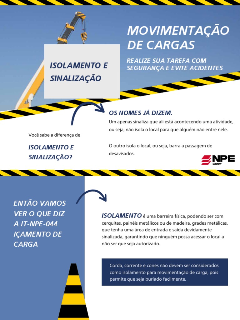 Movimentação de Cargas: Isolamento E Sinalização | PDF
