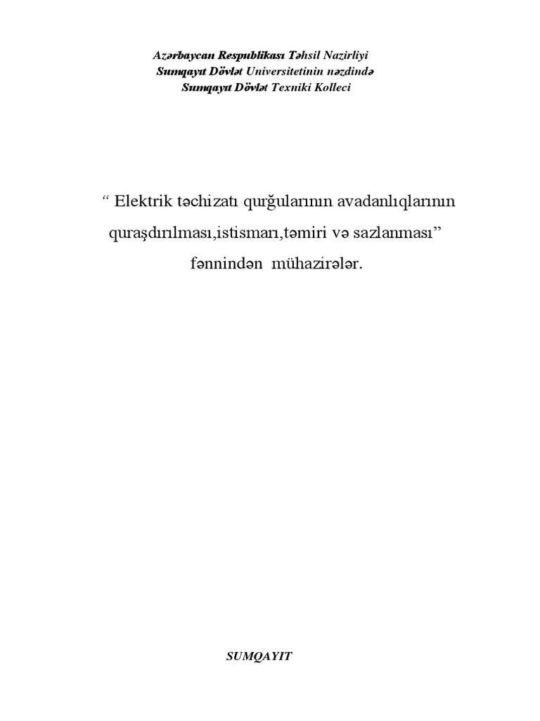 Elektrik Techizati | PDF