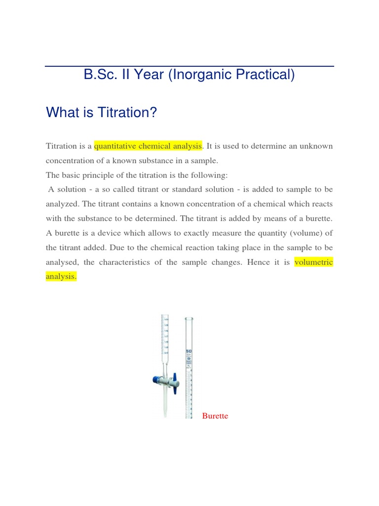 2545 Practical | PDF | Chemistry | Titration