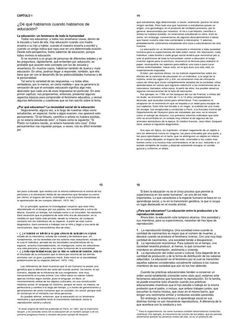 Capítulo 1 y 2 de Gvirtz. | PDF | Sociedad | Comportamiento