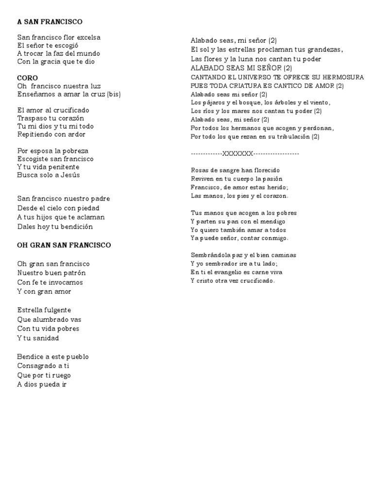 A San Francisco Cancion | PDF | Arte | Religión y espiritualidad