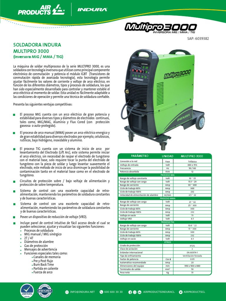 Multipro 3000 | Descargar gratis PDF | Soldadura | Construcción