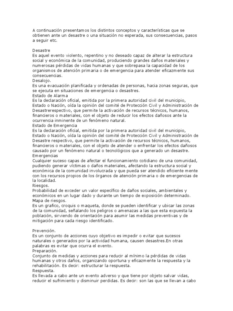 Unidad 2 Defensa Integral Proteccion Civil | PDF | Defensa Civil ...