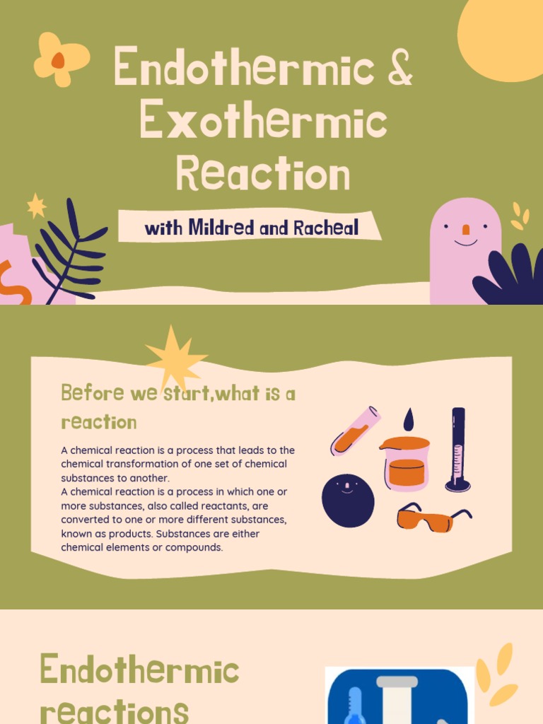 Endothermic & Exothermic Reactions | PDF
