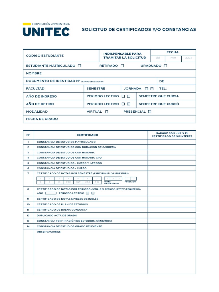 321 Unitec Formato Certificados v6 1 | PDF