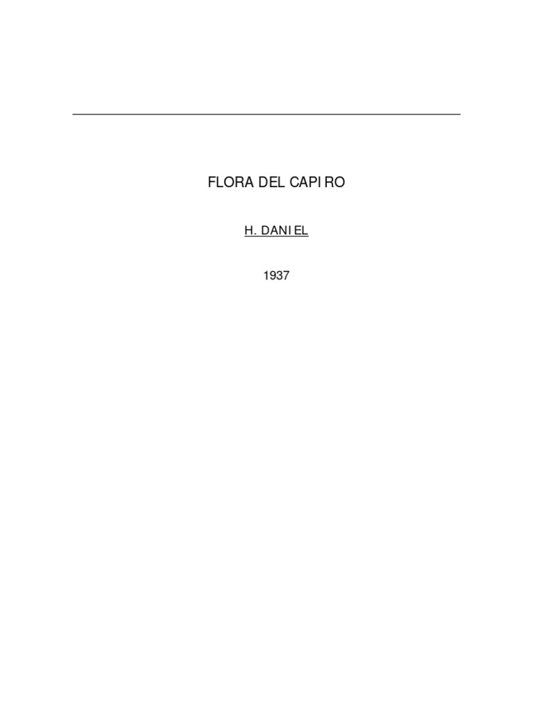 Flora Capiro Daniel | PDF | Hoja | Arboles